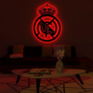 Real Madrid Led Sign, Real Madrid CF, Real Madrid Lighted up Wall Art ...