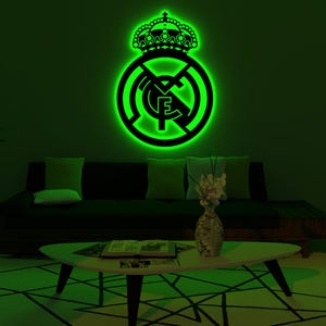 Real Madrid Led Sign, Real Madrid CF, Real Madrid Lighted up Wall Art ...