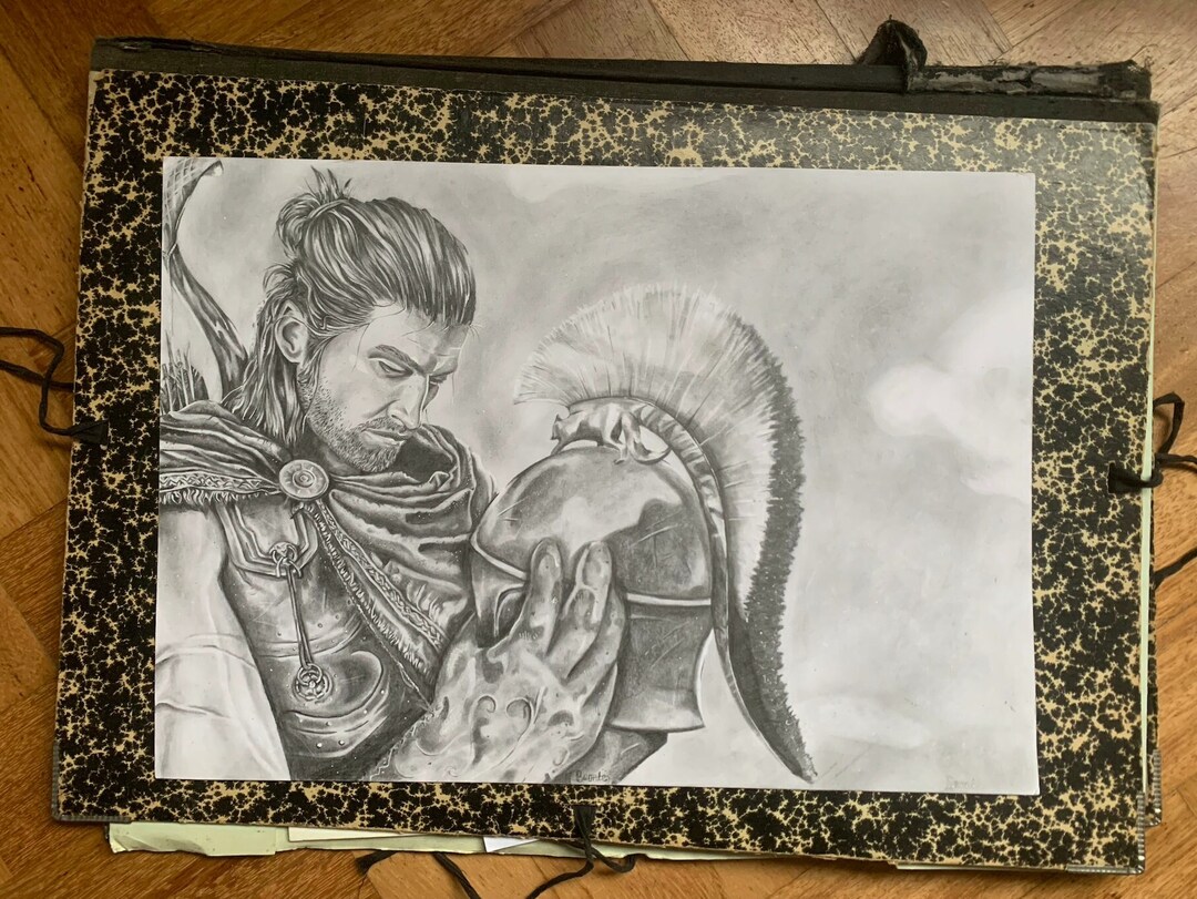 Assassins Creed Odyssey Alexios Graphite Drawing - Etsy