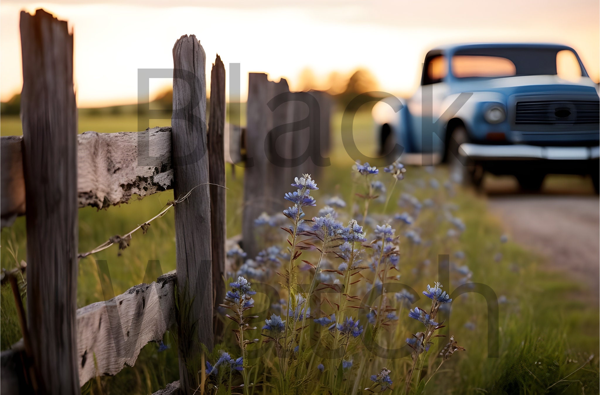 Country Fence Photography Backdrops, Photoshop Overlay, Studio ...