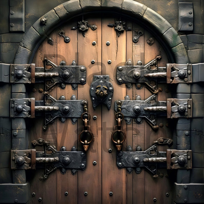 24 Majestic Castle Door Backgrounds With Ivy - Ultra Realistic ...