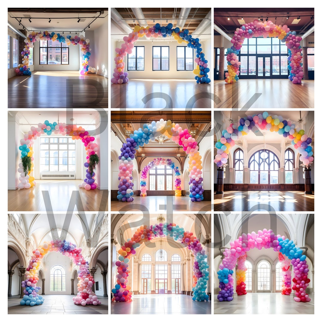 Balloon Arch Photography Backdrops, Photoshop Overlay, Studio Backdrops ...