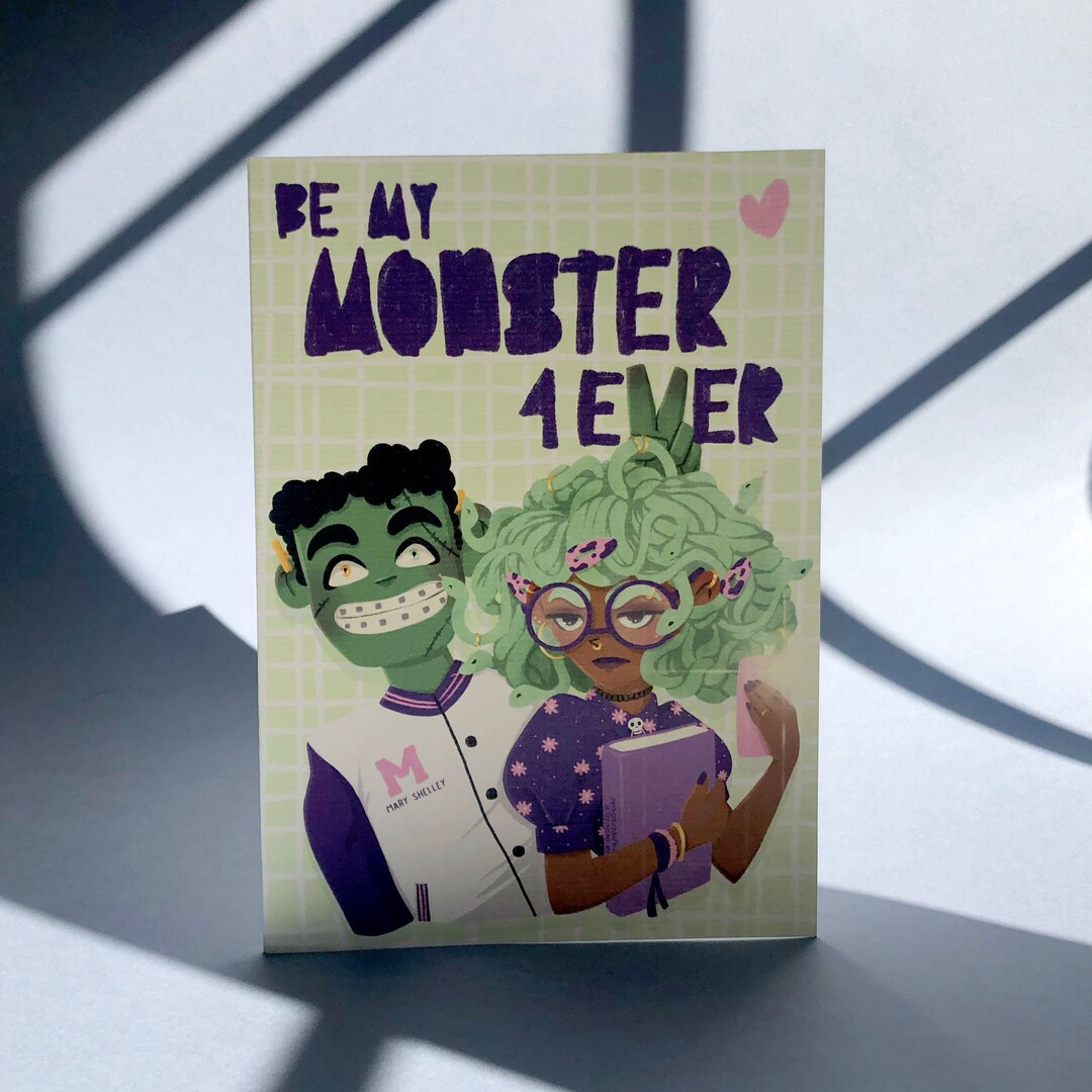 Valentine's Day Card - Be My Monster Forever - Etsy
