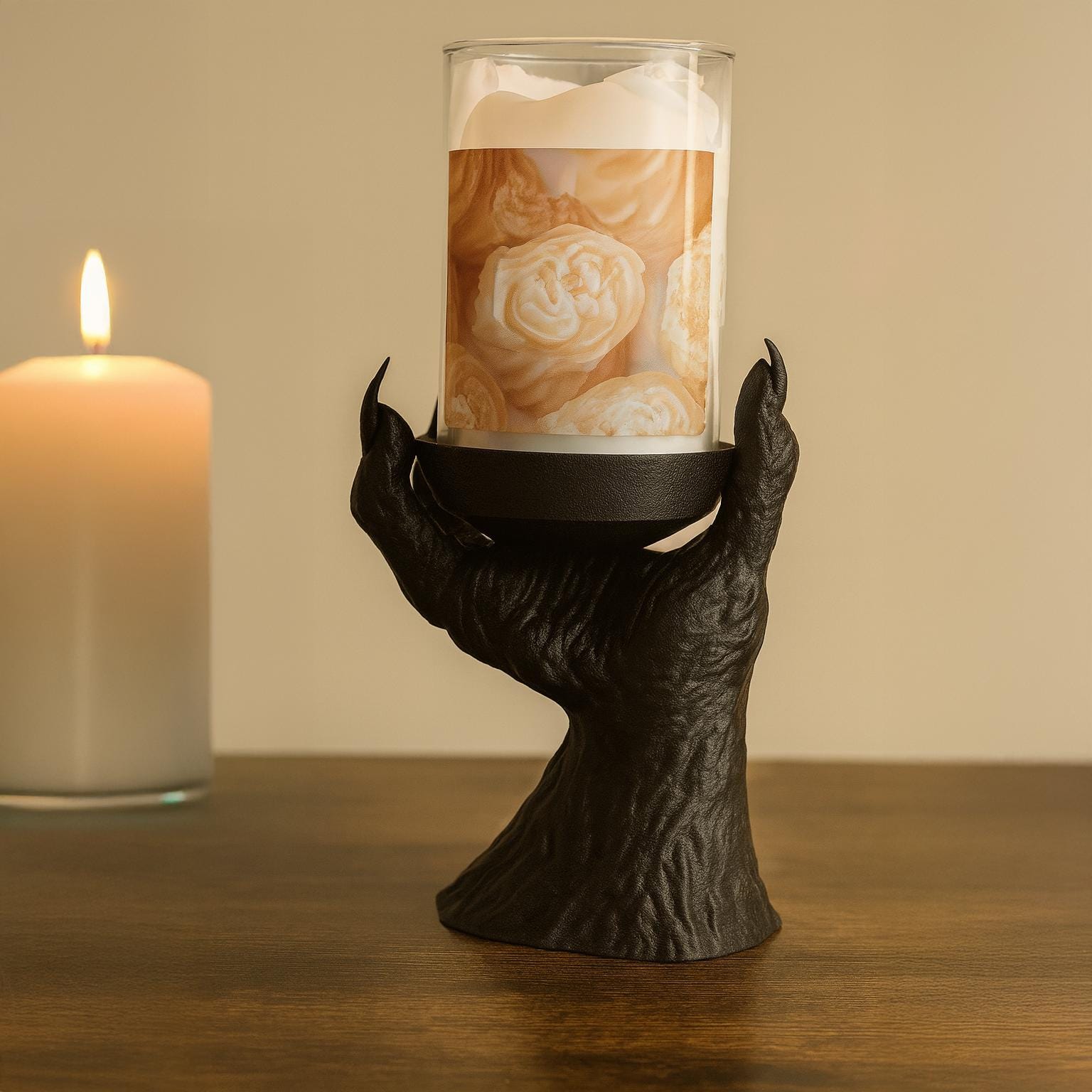 Monster Claw Candle Holder: Gothic Halloween Decor for 3-wick Candles ...