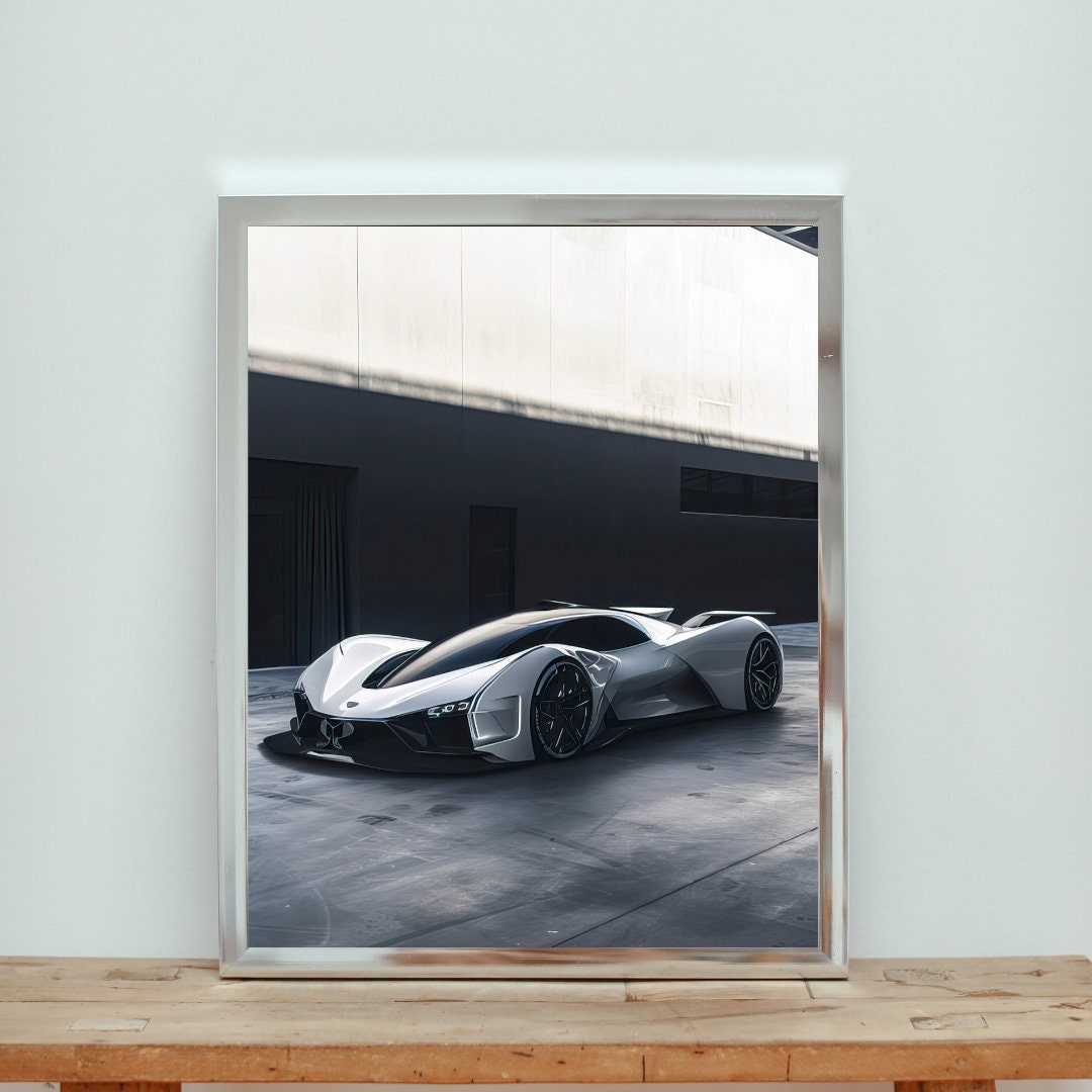 Visionary Hypercar Concept Art Print Futuristic Automotive Excellence ...