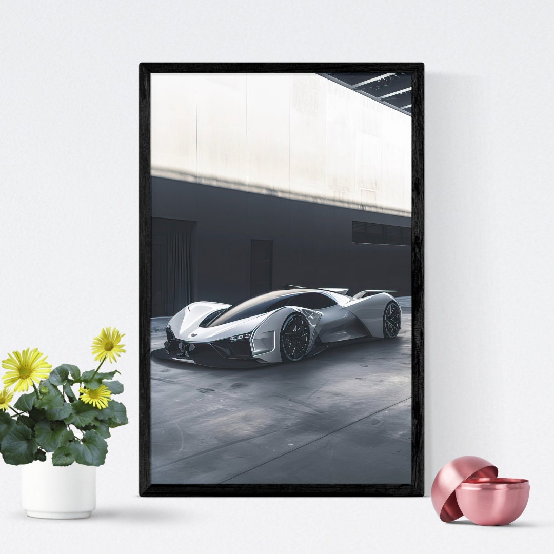Visionary Hypercar Concept Art Print Futuristic Automotive Excellence ...