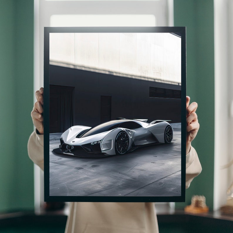 Visionary Hypercar Concept Art Print Futuristic Automotive Excellence ...