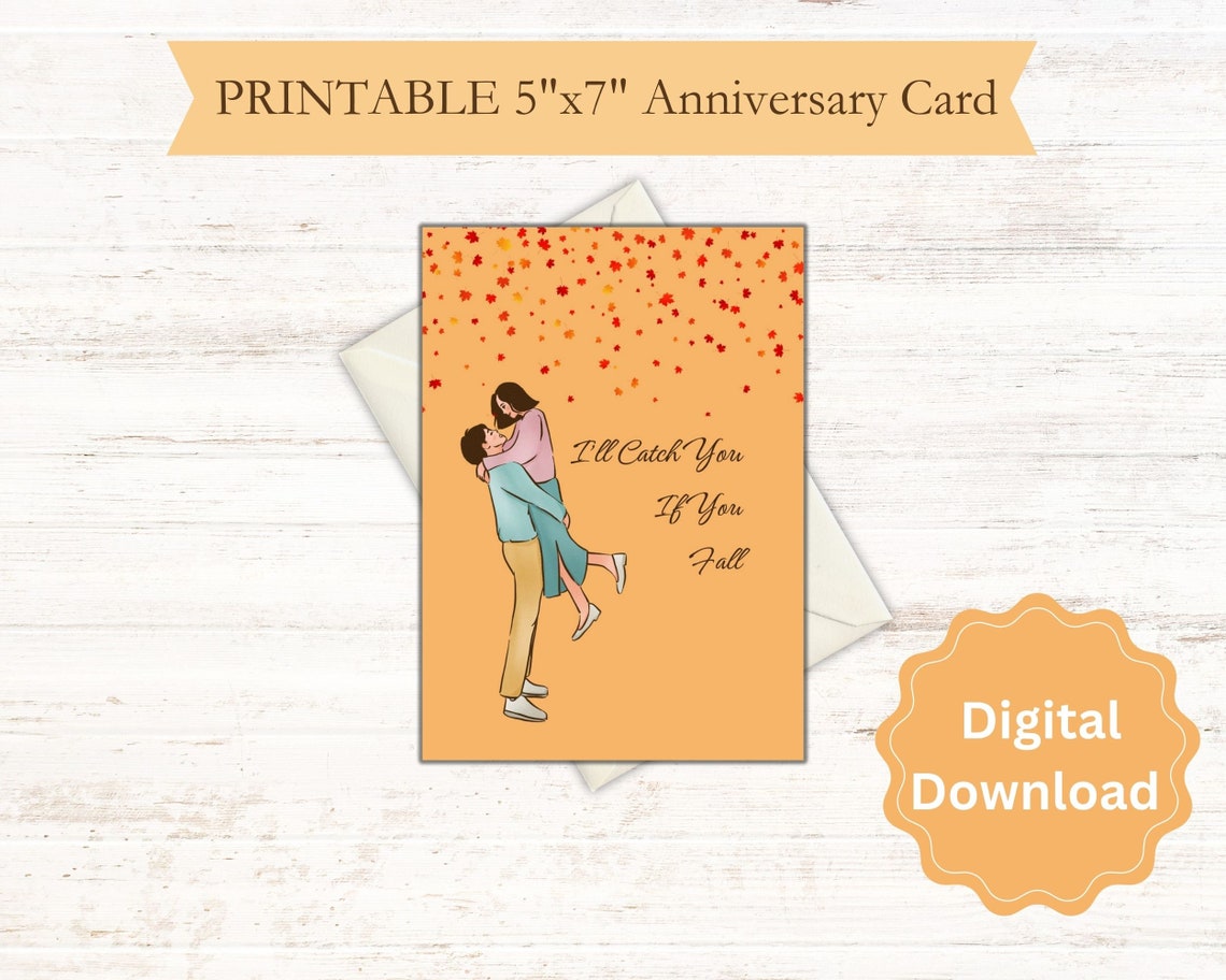 Printable Anniversary Card, Cute Anniversary Card, Valentine's Card ...