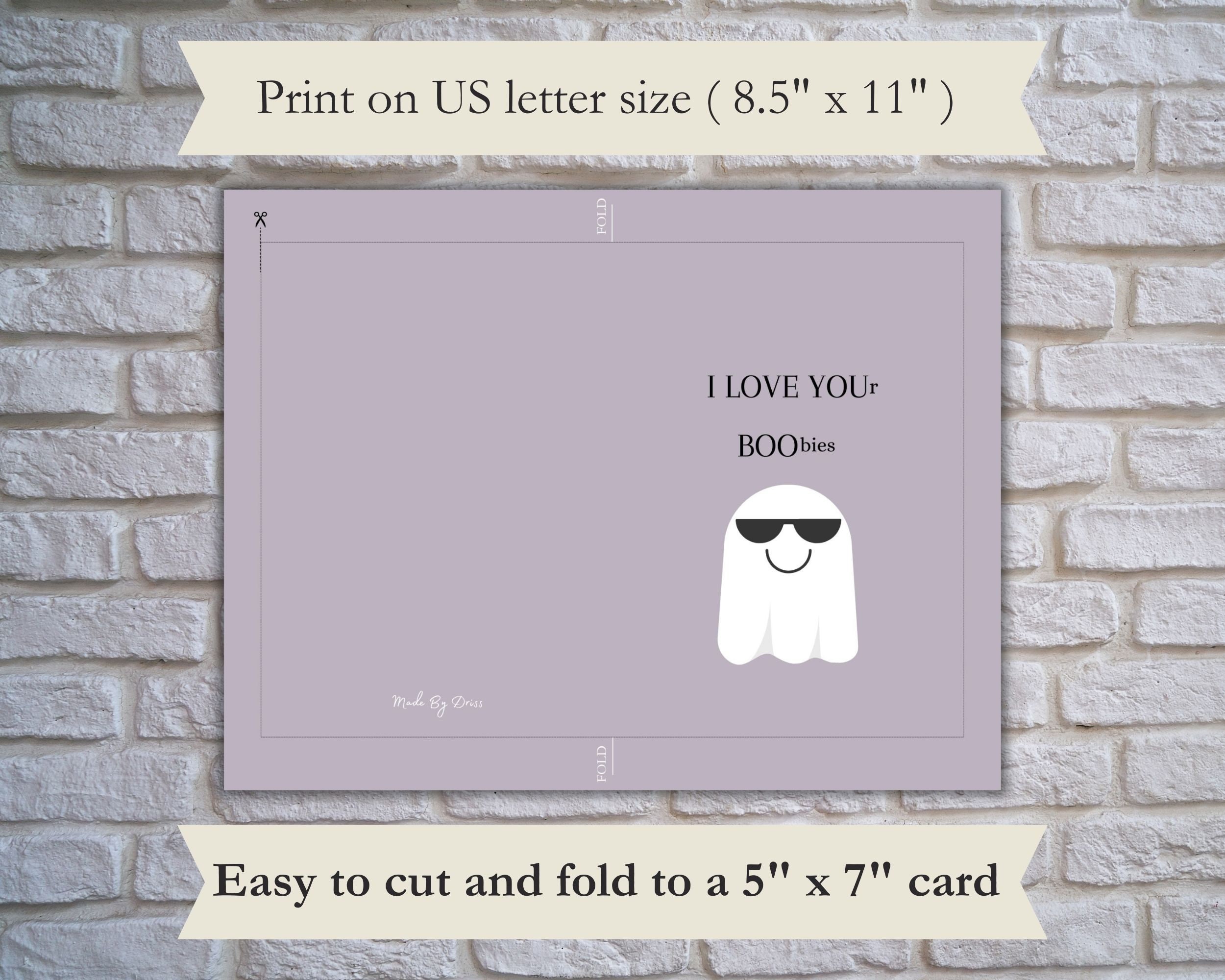 I Love You Boo Printable Card, Funny Anniversary Card, Printable ...