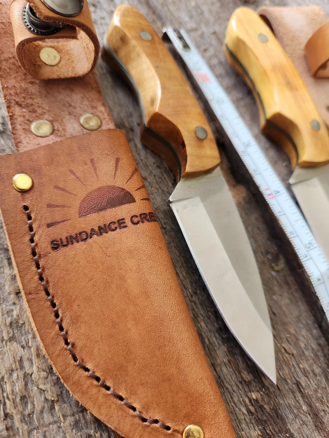 Handmade Wood Handle Knife & Sheathe Made in Canada - Etsy