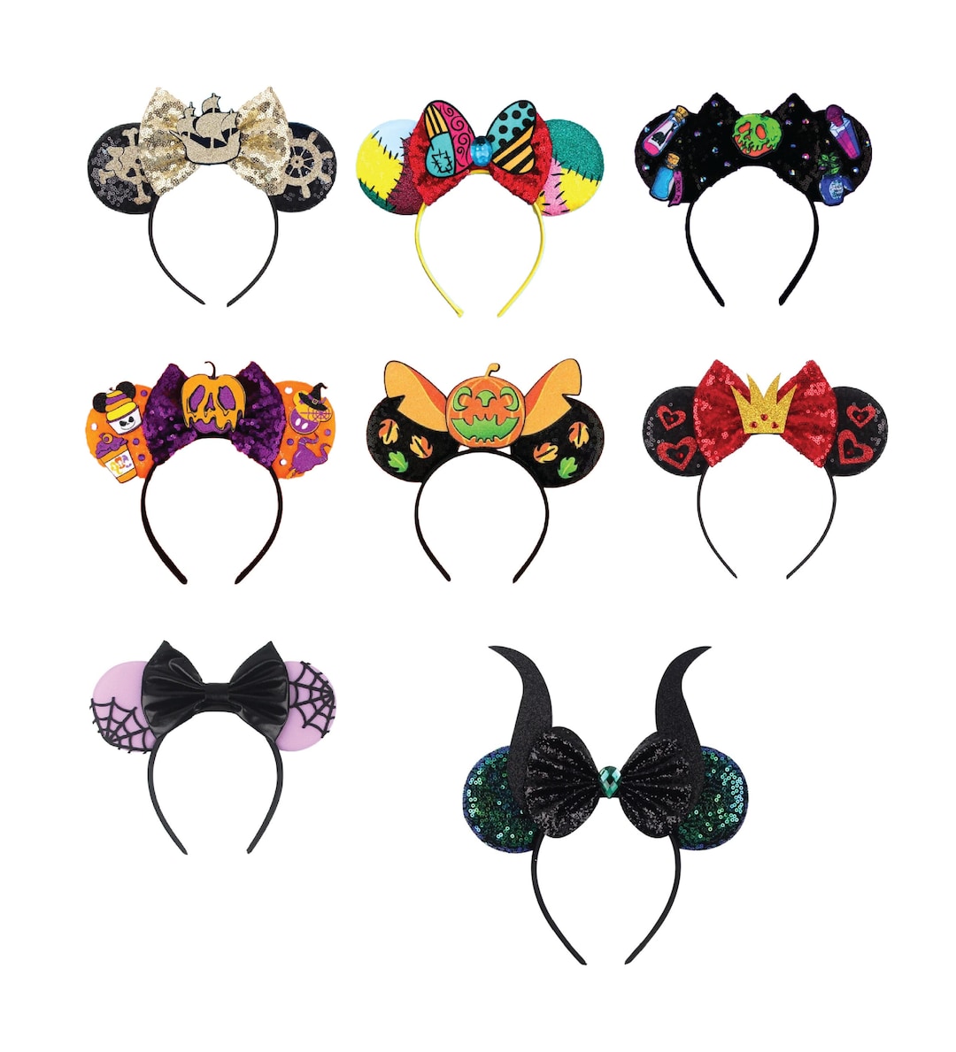Disney Character Ears, Disney Villain Ears, Disney Halloween Ears ...