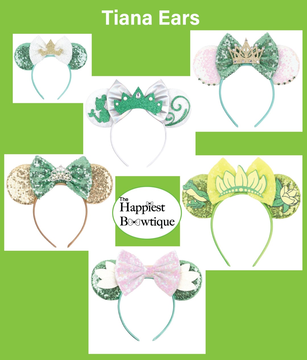 Tiana Disney Ears, Princess Disney Ears, Princess and the Frog Disney ...