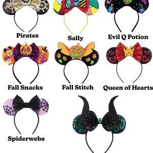 Disney Character Ears, Disney Villain Ears, Disney Halloween Ears ...