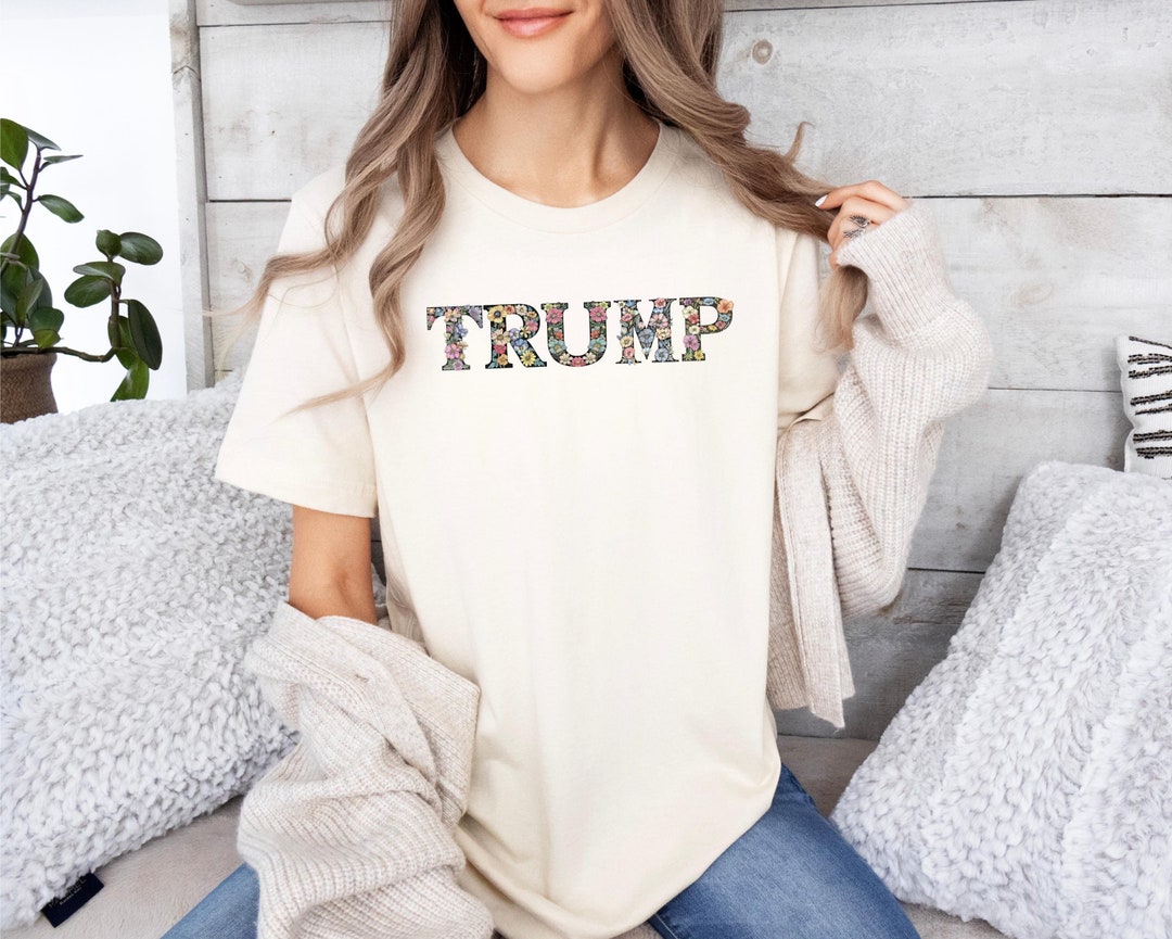 Floral Trump Soft Girl Aesthetic T-shirt Great MAGA Gift for Her Trump ...