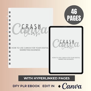 Canva Crash Course, PLR, Canva Ebook, Business, Digital Marketing, Millionaire, Editable ...