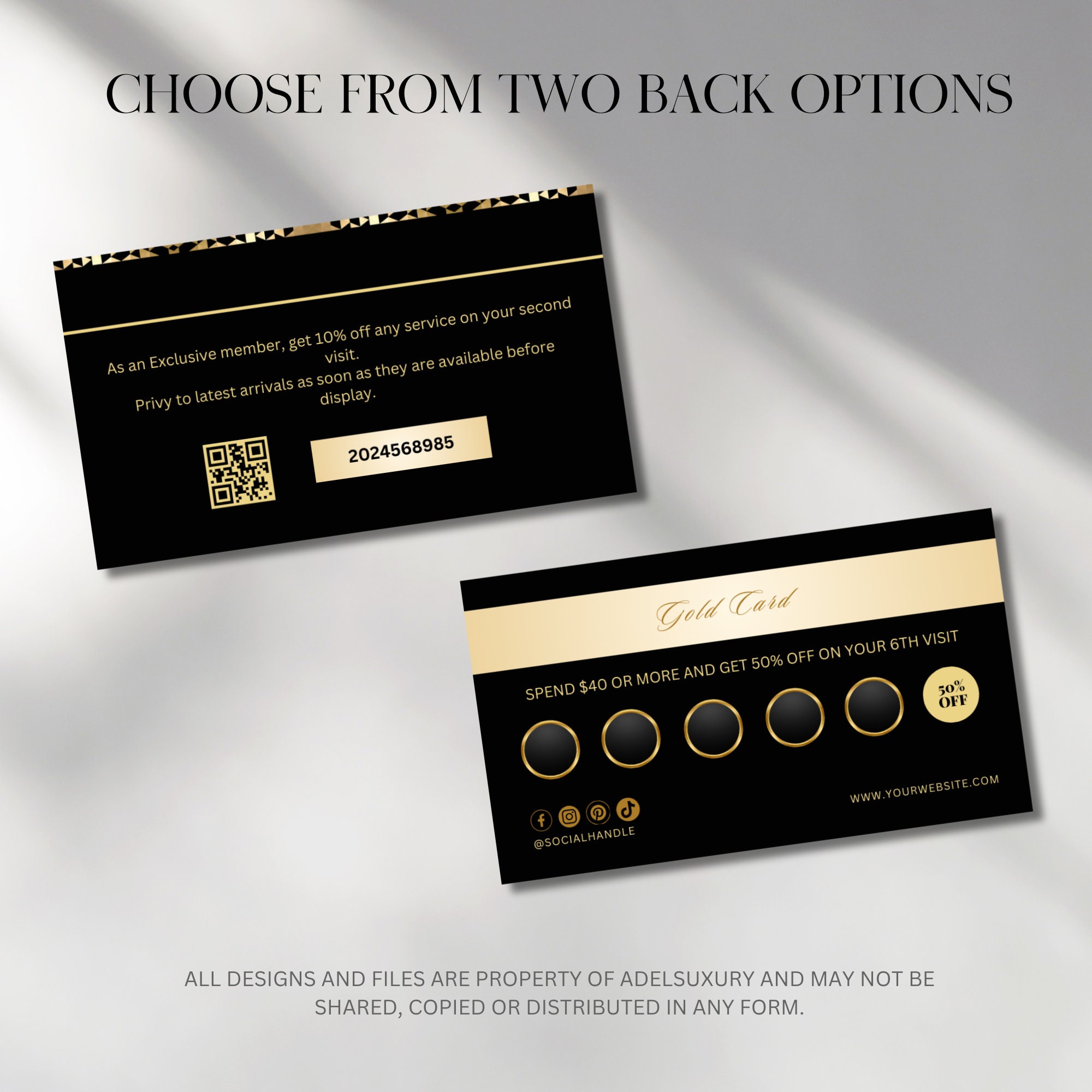 VIP Loyalty Card, Customer VIP Card, Hair Stylist, Discount Card, Spa ...