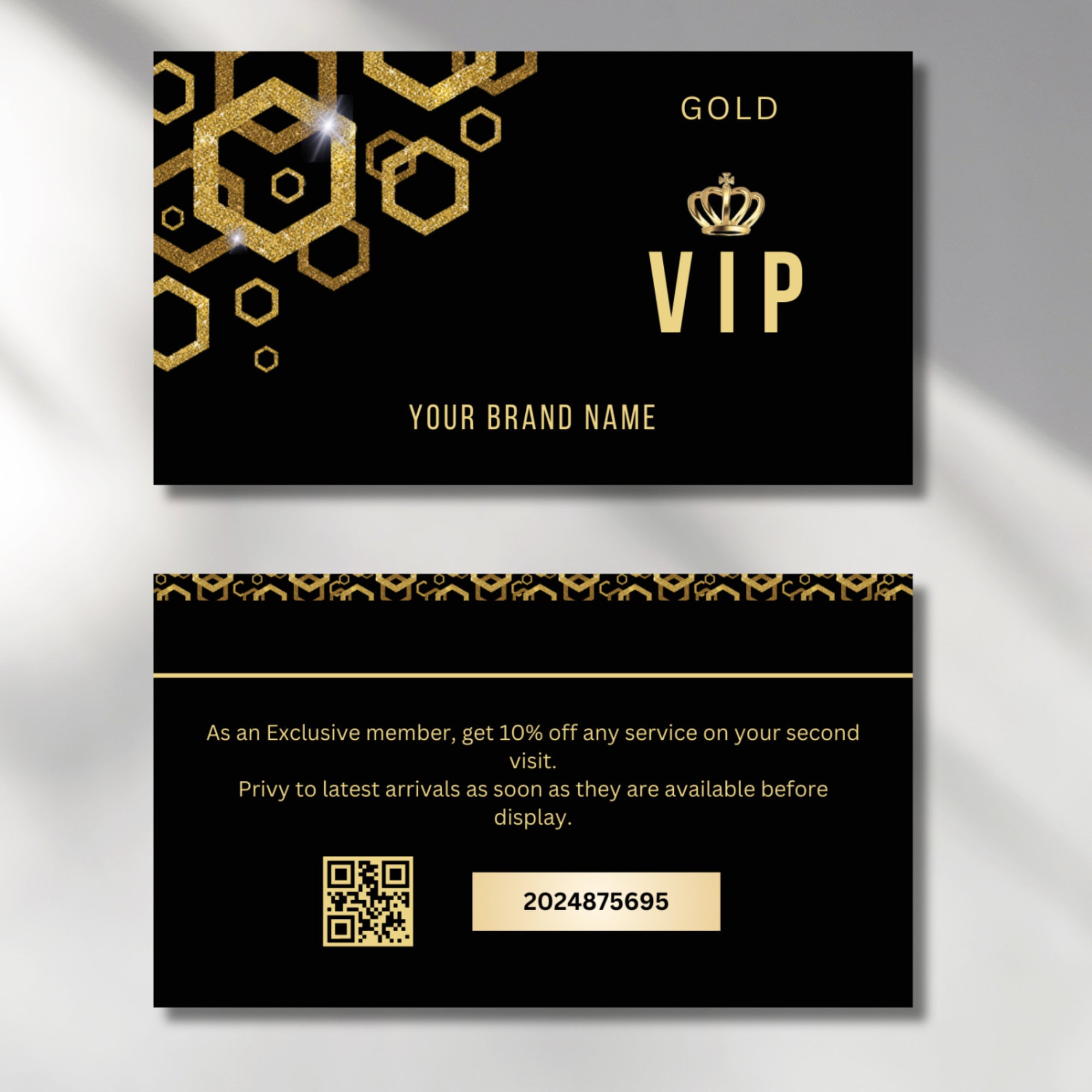 VIP Loyalty Card, Customer VIP Card, Hair Stylist, Discount Card, Spa ...