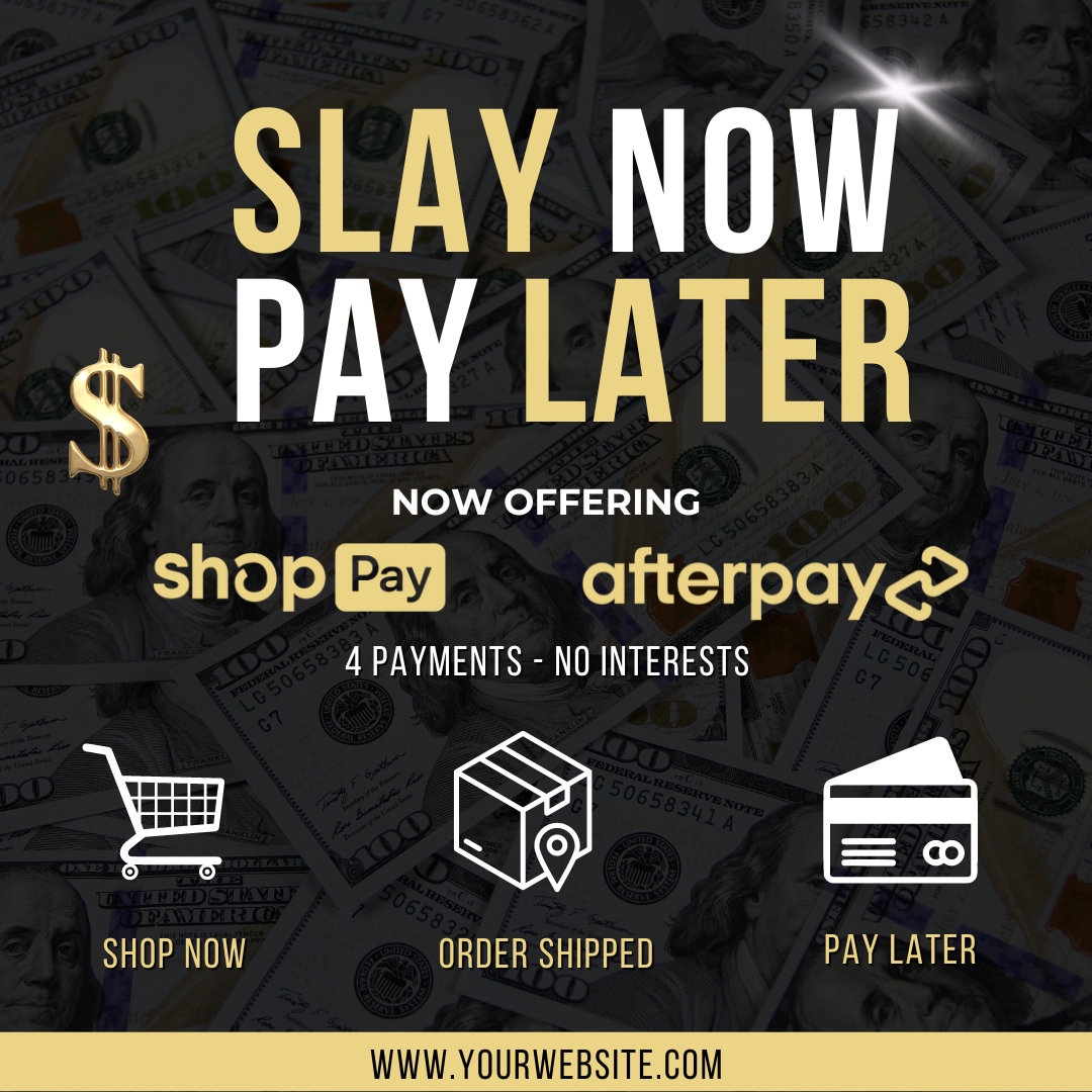 Shop Now Pay Later Flyer, Slay Now, Buy Now, DIY Business Flyer, Edit ...