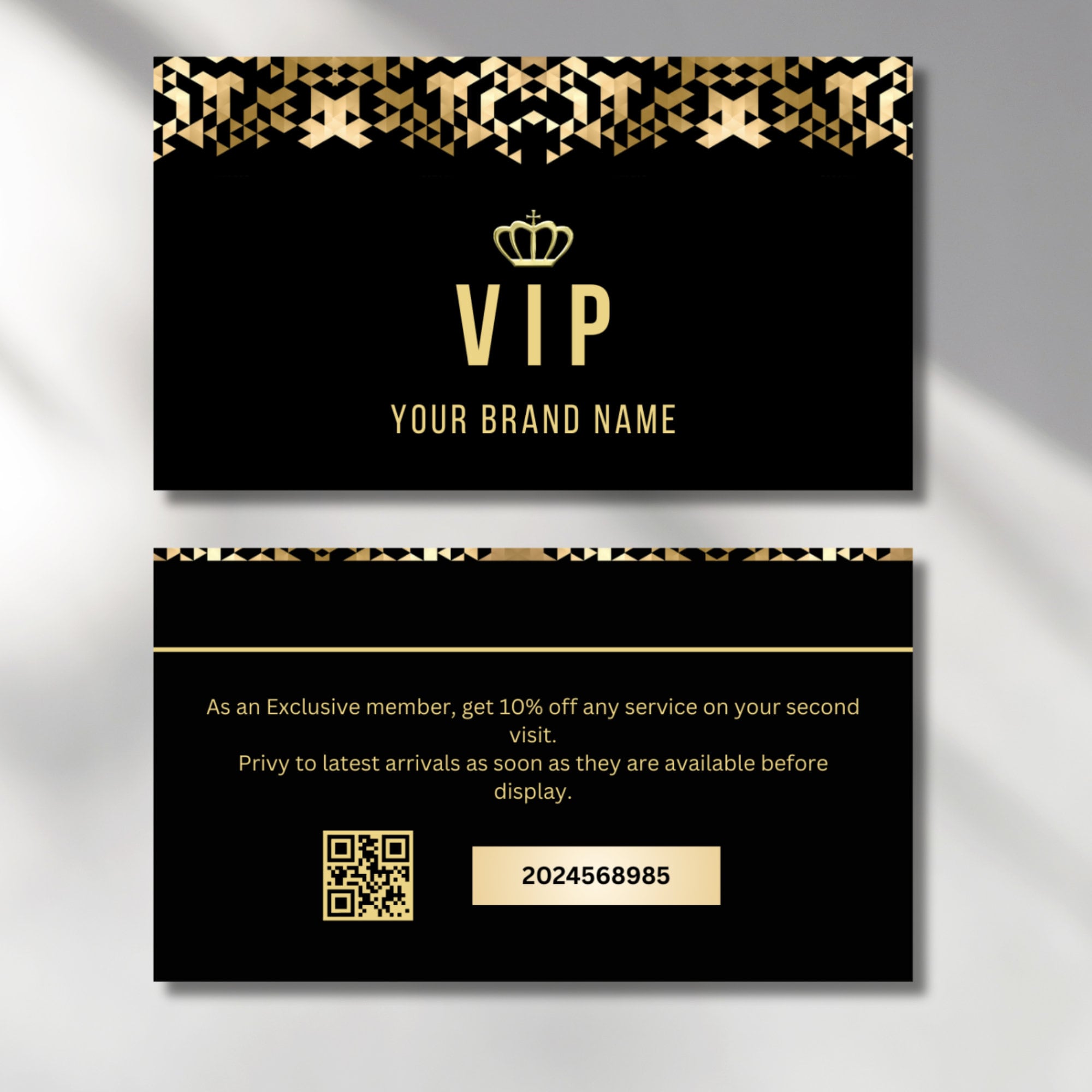 VIP Loyalty Card, Customer VIP Card, Hair Stylist, Discount Card, Spa ...