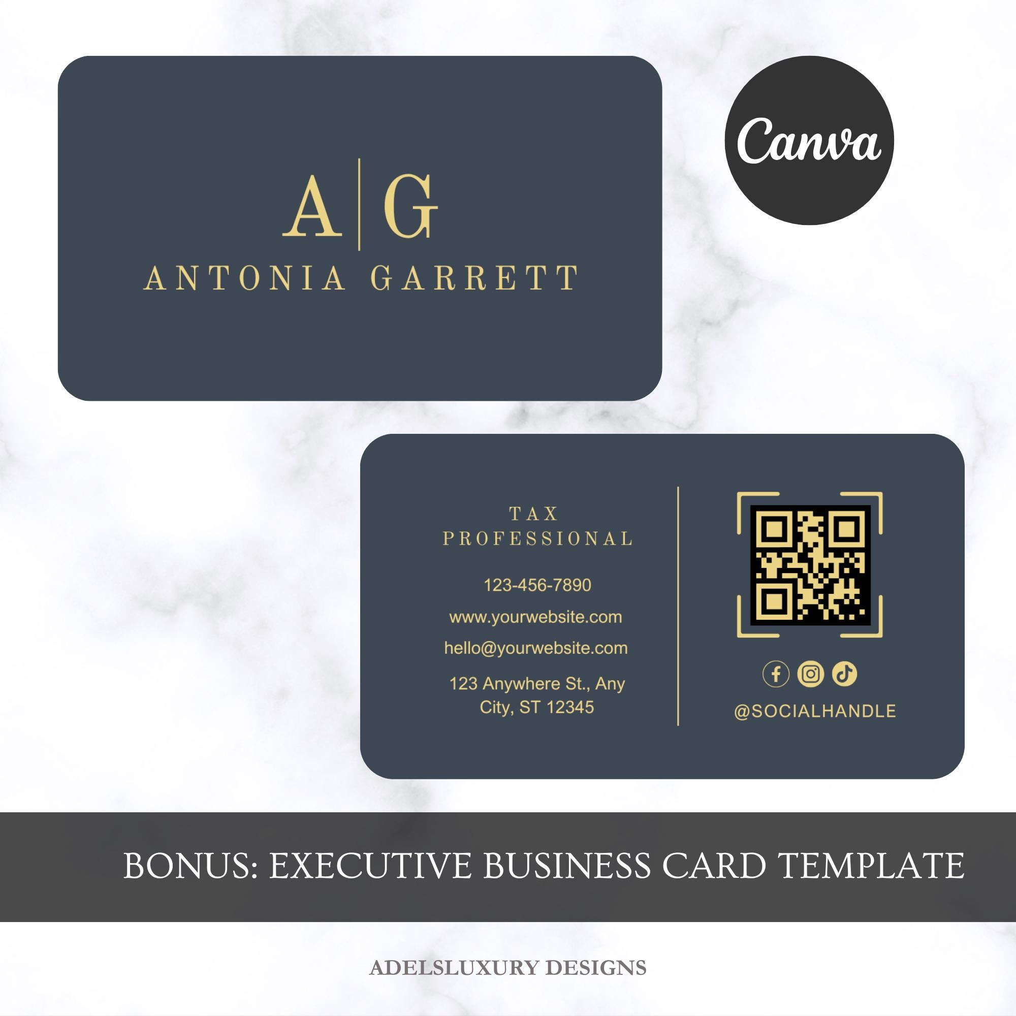 Executive Biography, Modern Bio, Canva Editable Template, Business ...