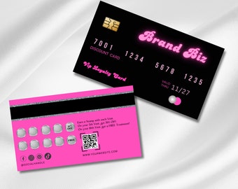 VIP Loyalty Card, Customer VIP Card, Hair Stylist, Discount Card, Spa ...
