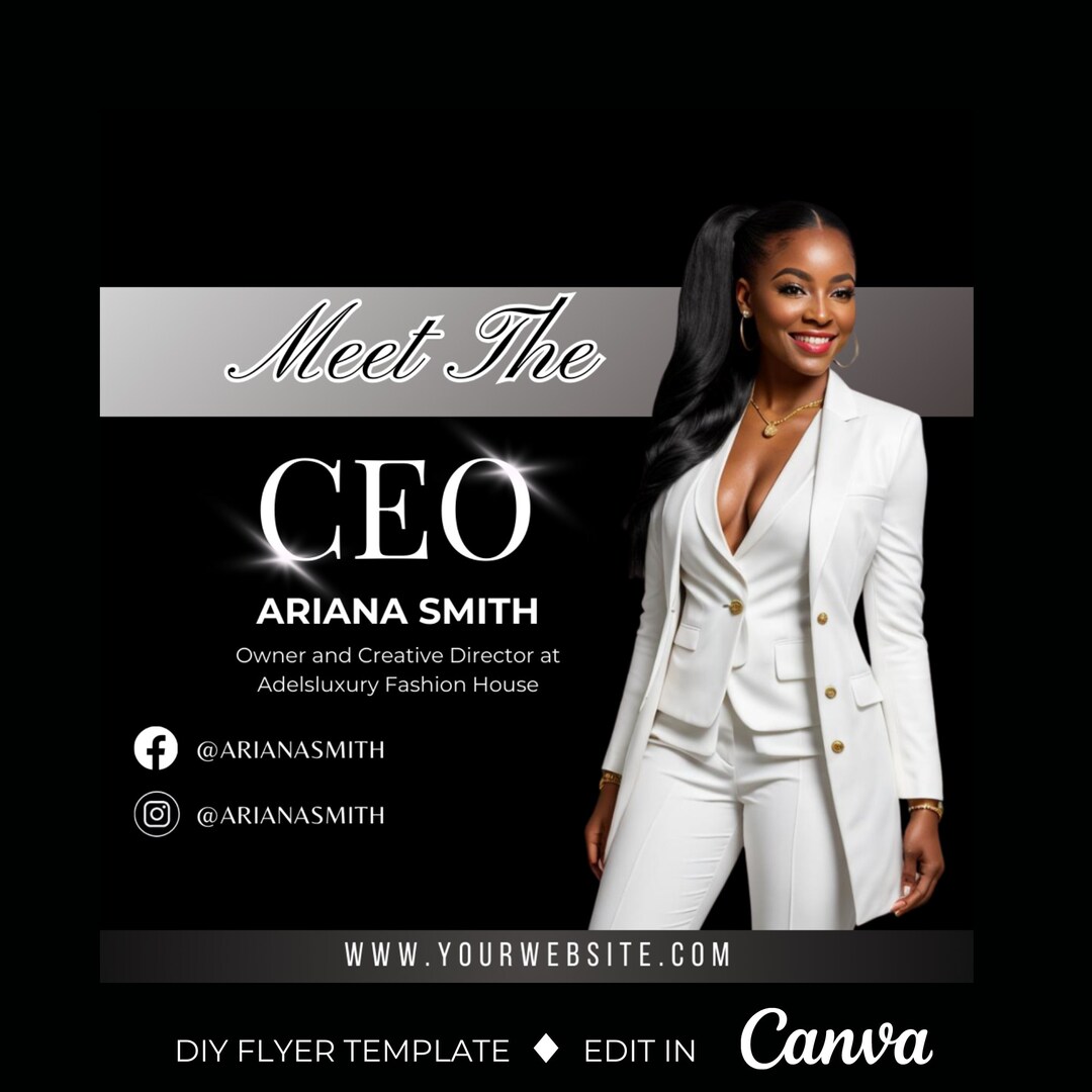 Meet the CEO Flyer, Instagram Post, Social Media Flyer, Premade Flyer ...
