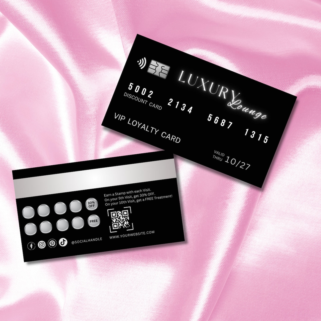 VIP Loyalty Card Template, Salon, Spa, Beauty (canva Editable) - Etsy