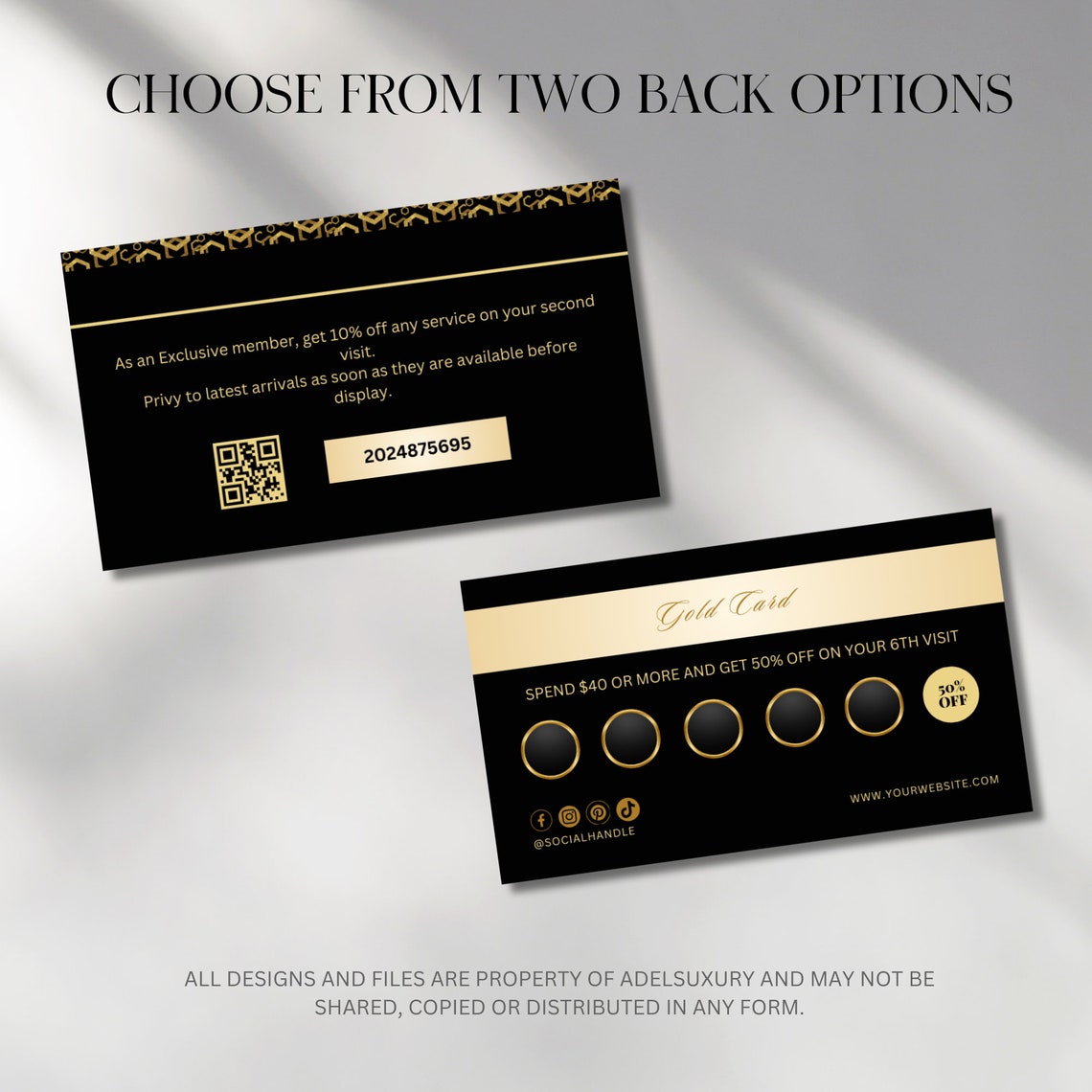 VIP Loyalty Card, Customer VIP Card, Hair Stylist, Discount Card, Spa ...