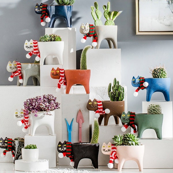 Cat Planter - Etsy