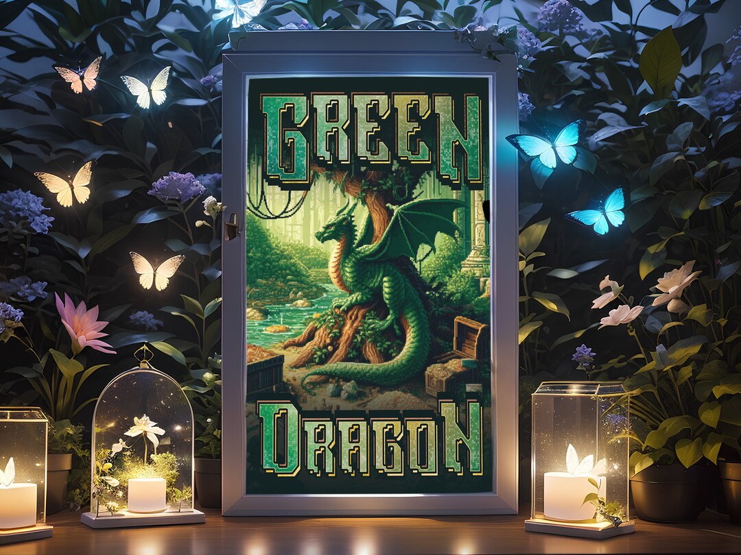 Ancient Green Dragon Poster - Tabletop Games Room Digital Download ...