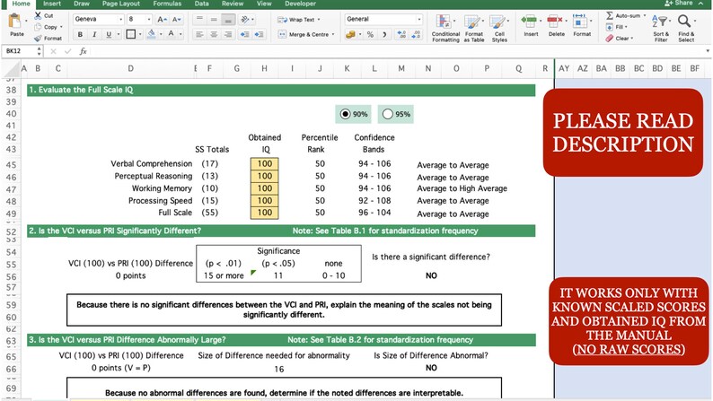 WISC-IV wechsler Intelligence Scale for Children IV Interpretive ...