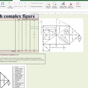 Rey–osterrieth Complex Figure Test (ROCF) Autoscoring Template in Excel ...