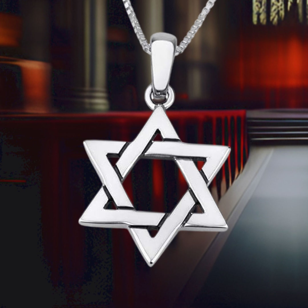 Star of David Real 925 Sterling Silver 18 Chain Necklace Jewish Token ...