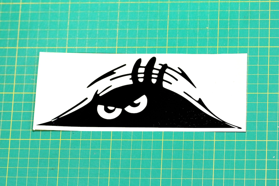 Peeking Monster Funny Car Sticker Bumper Tailgate Window Vinyl Decal 2 ...
