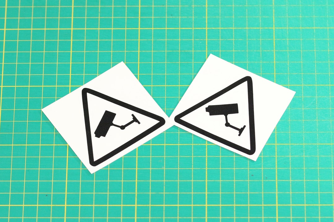 2x CCTV Stickers SMALL Signs Car Window Door Security Camera Warning #2 ...