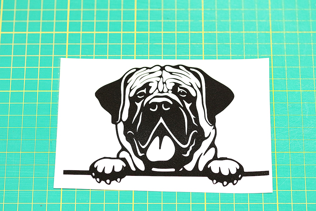Peeking Mastiff Dog Car Decal Bumper Sticker Adhesive - Etsy