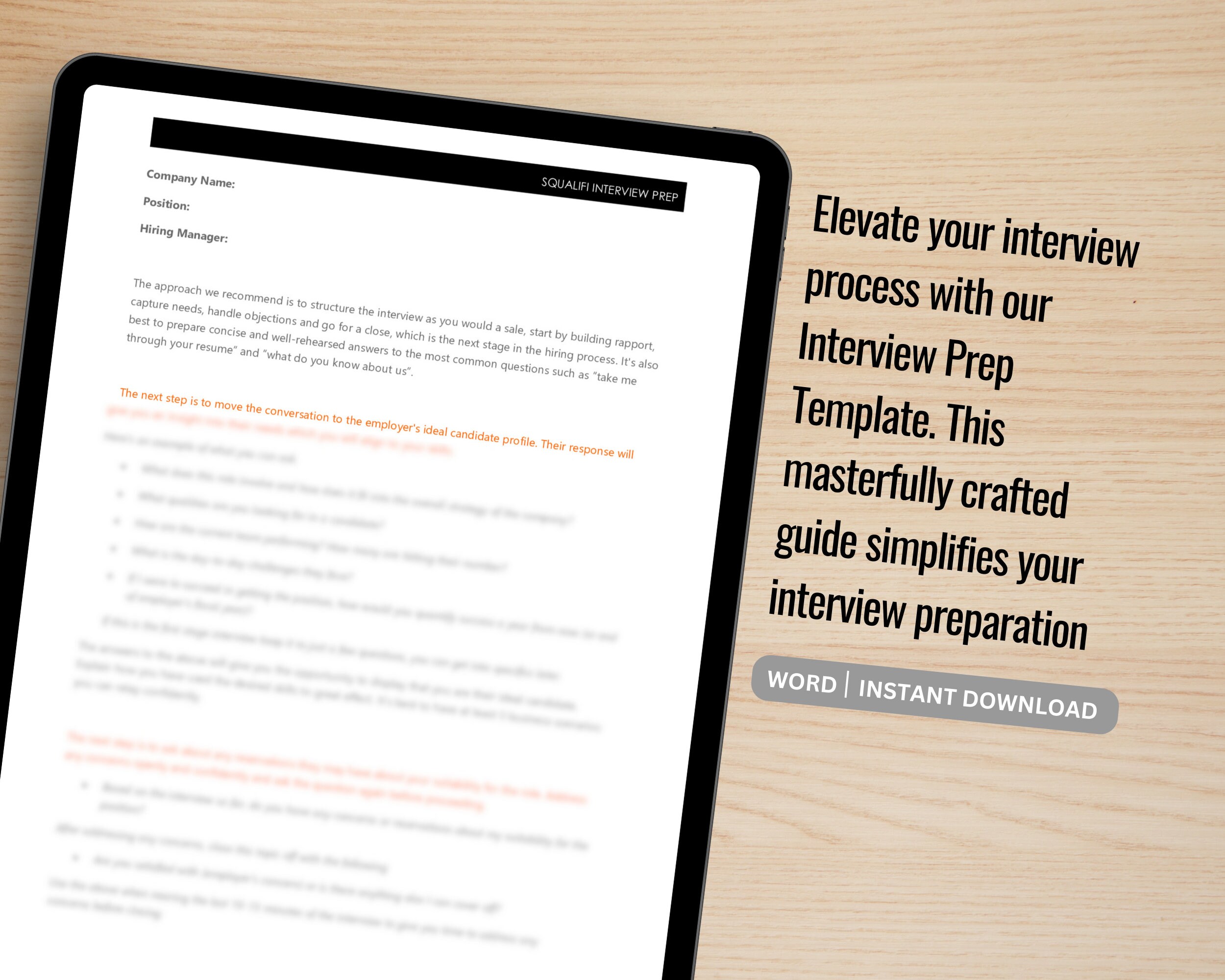 Interview Prep Template Career Reading Interview Checklist - Etsy