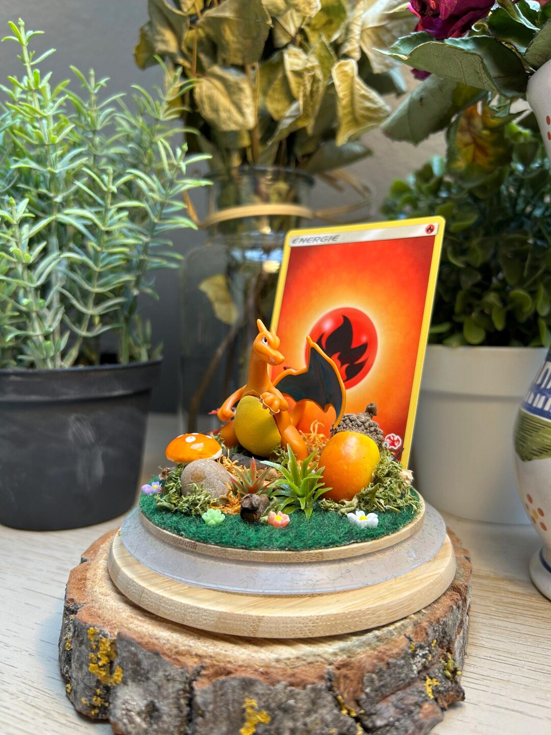 Pokemon Charizard/charizard Diorama Terrarium Decorative Bell Handmade ...