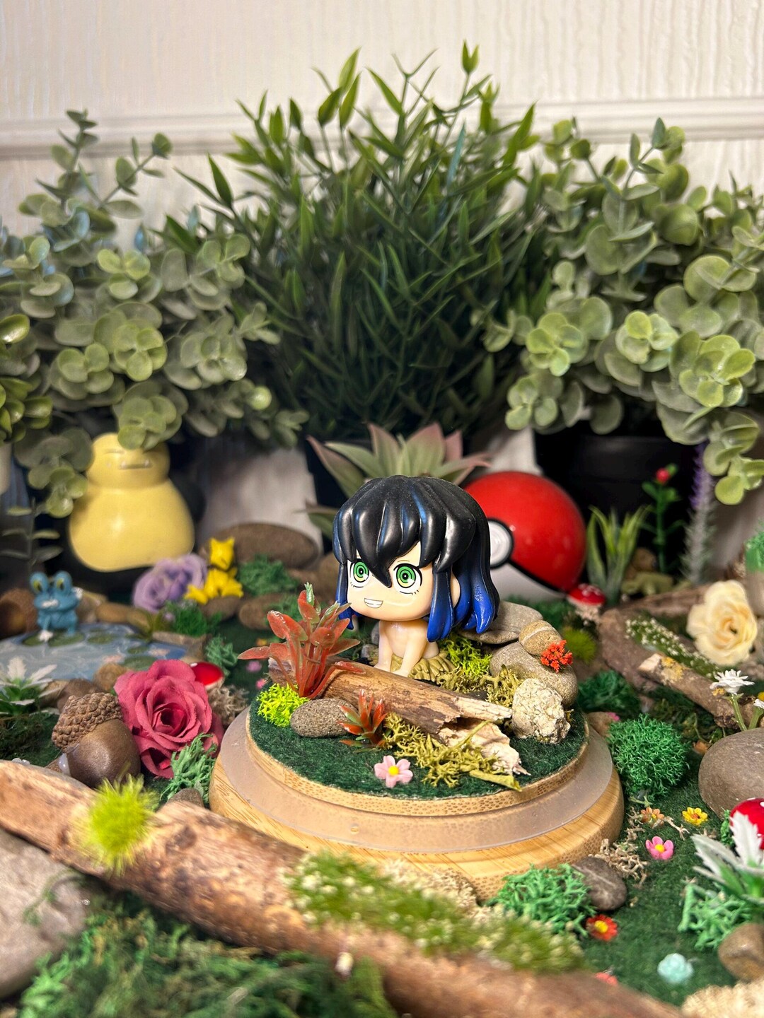 Demonslayer Inosuke Fan Art Diorama Under Glass - Collectible Figurine ...