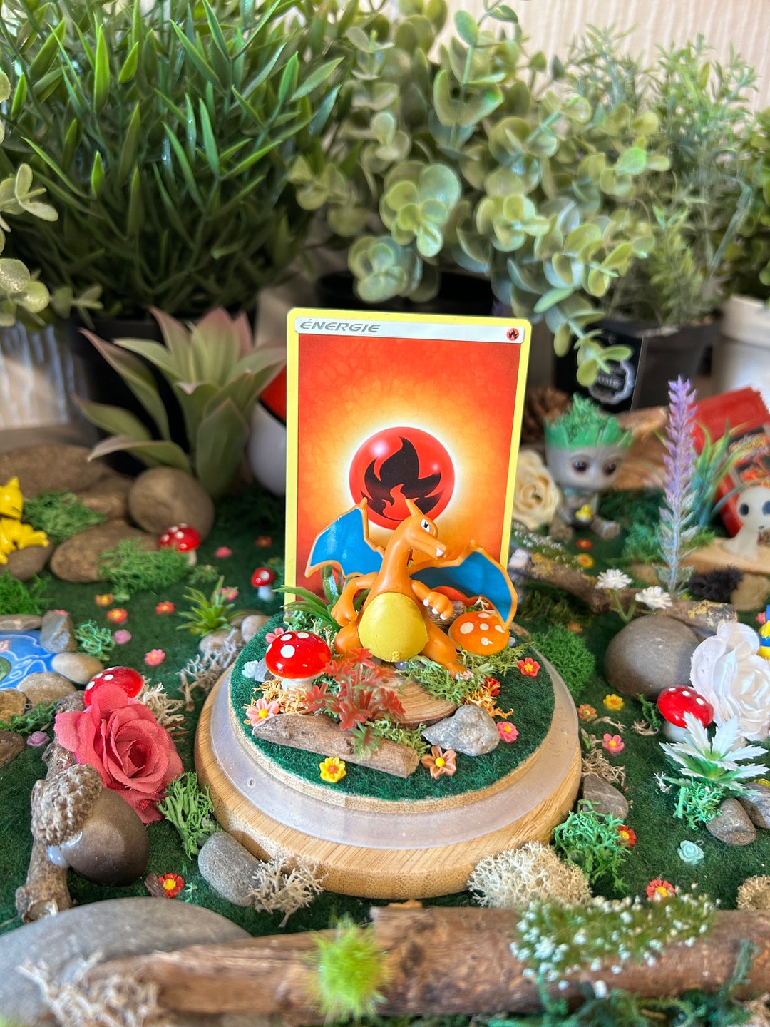 Pokemon Charizard Diorama Terrarium Decorative Bell Handmade Gift - Etsy