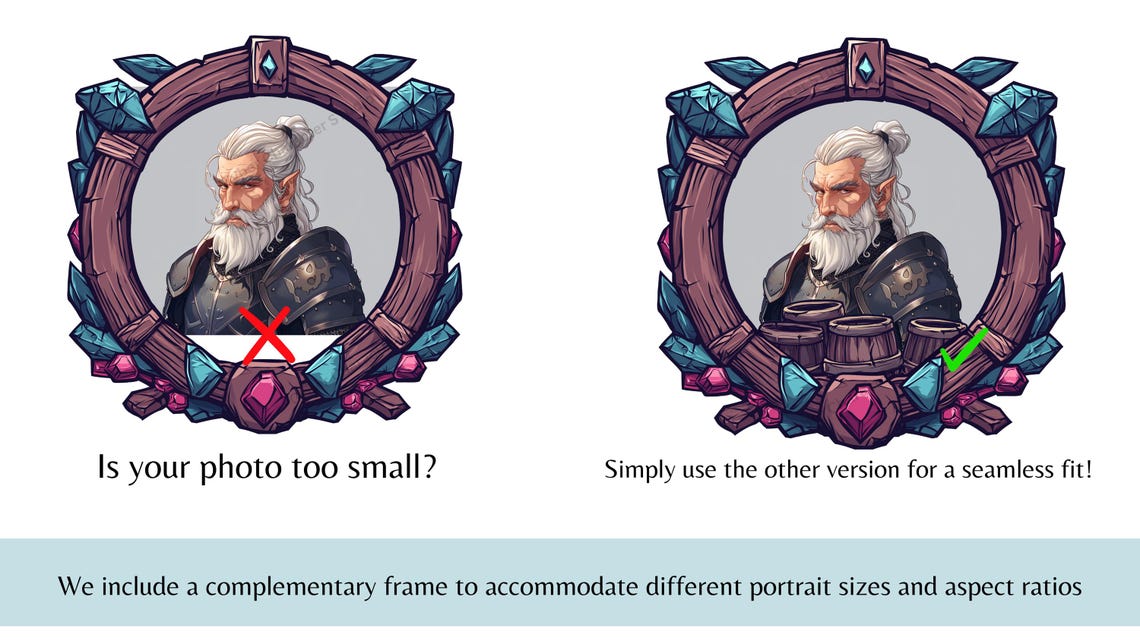 D&D Gemstone Token Border Frames, Anime Style RPG Tokens, Dungeon ...