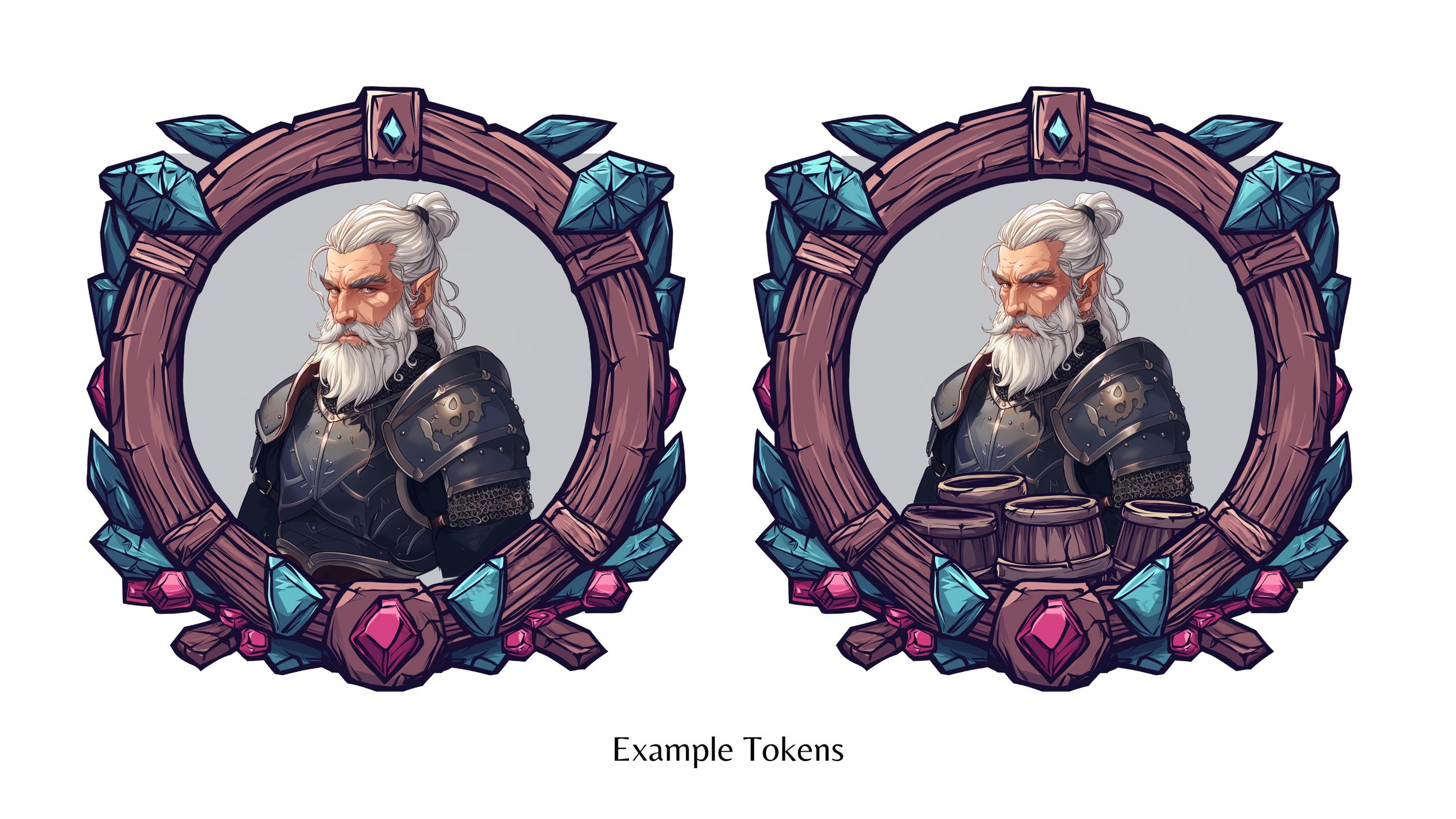 D&D Gemstone Token Border Frames, Anime Style RPG Tokens, Dungeon ...