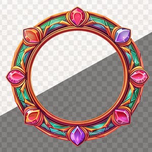 D&D Tokens Border Frames, Stained Glass Anime Style RPG Tokens, Dungeon ...