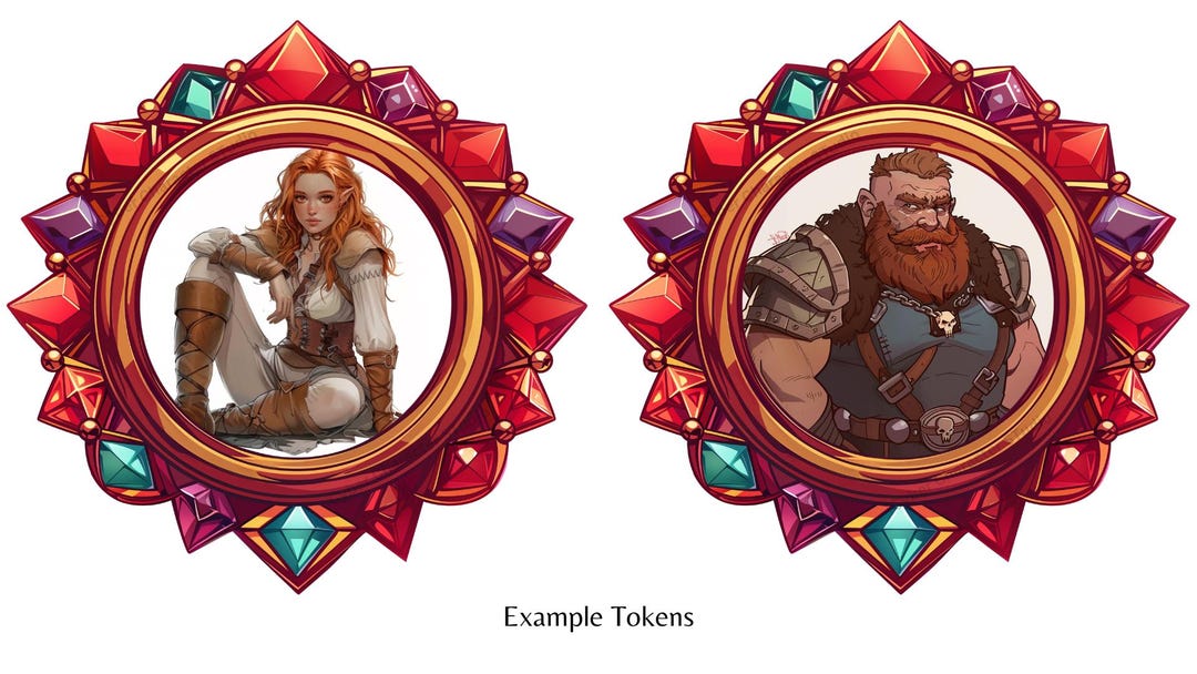 D&D Hidden Gems Token Border Frames, Anime Style RPG Tokens, Dungeon ...