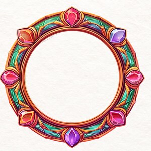 D&D Tokens Border Frames, Stained Glass Anime Style RPG Tokens, Dungeon ...