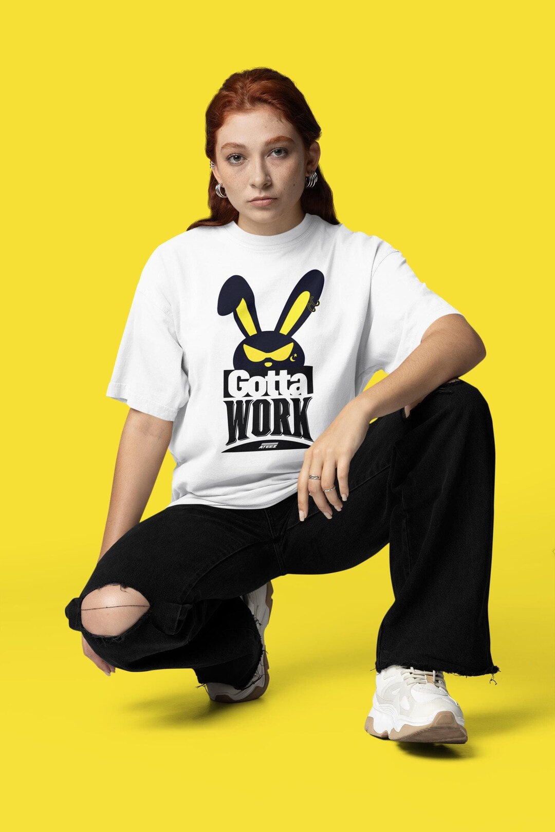 Gotta Work Ateez Shirt Mito Bunny Design Sweatshirt Fanmade Atiny ...