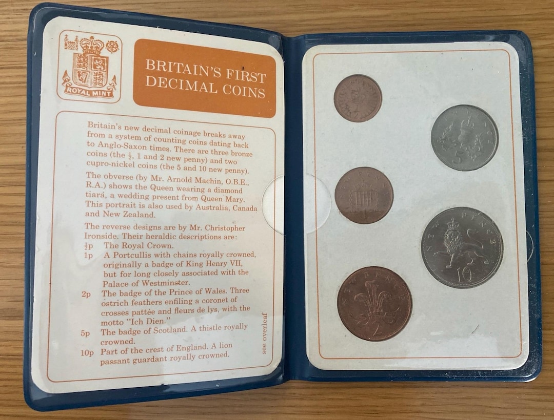 Britains First Decimal Coins Commemorative Set 1968 - Etsy