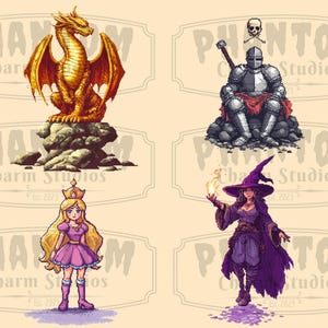 8-bit Retro RPG Clipart: Retro Pixel Art Gaming Asset Graphics (PNG ...
