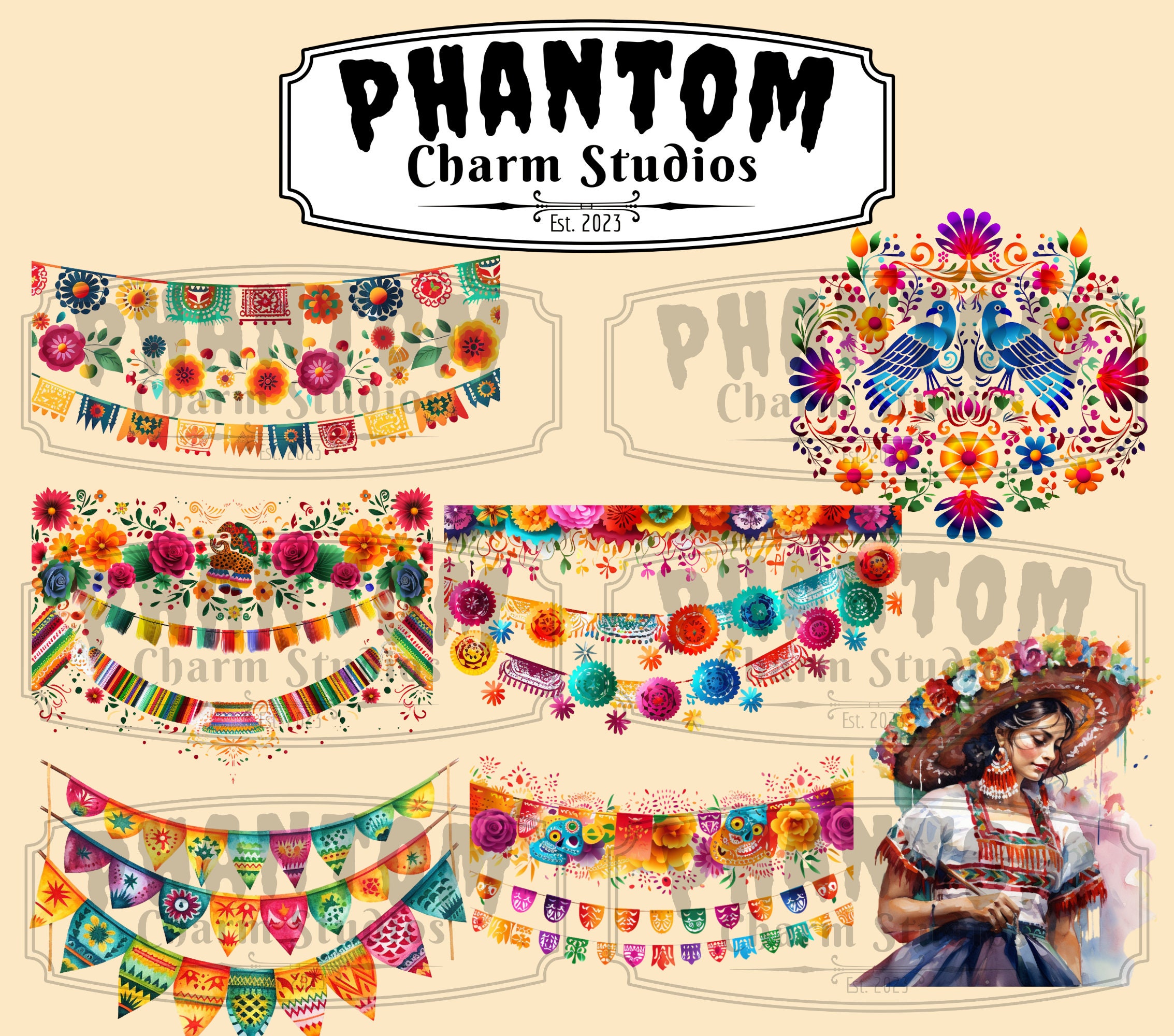 Mexican Cinco De Mayo Clipart Bundle | Colorful Watercolor, Fiesta ...