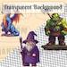 8bit Retro RPG Art Clipart Kit| Pixel Art Wizard, Scrapbooking, Retro ...